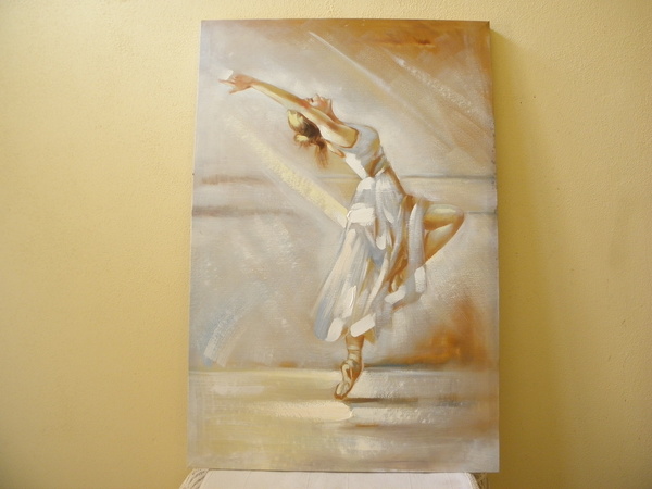 OBRAZ NA PLÁTNĚ 90 X 60 CM BALETKA