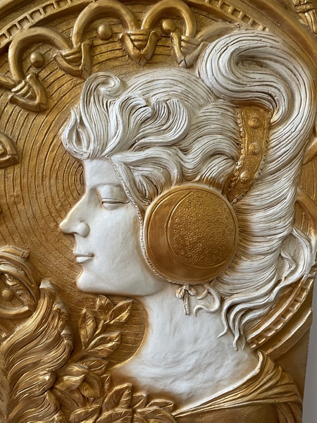 SECESE - VELKÉ PÁROVÉ OBRAZY ZLATO BÍLÉ